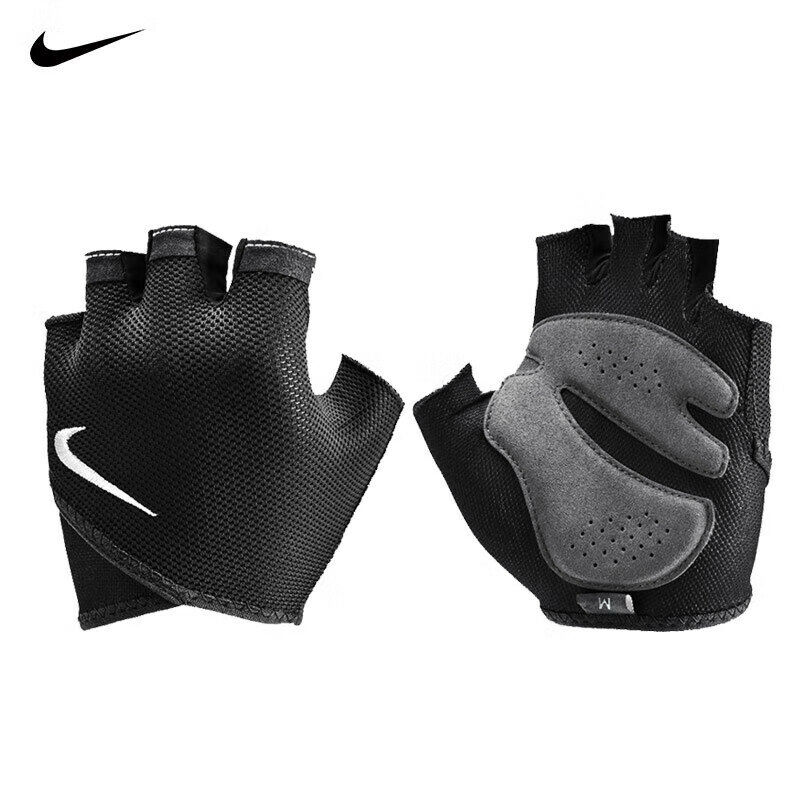 NIKE Fitness Gloves for Men And Women, Sports Cycling Equipment, Fingerless Training Gloves, Breathable And Non-Slip, AC4239-010M Size