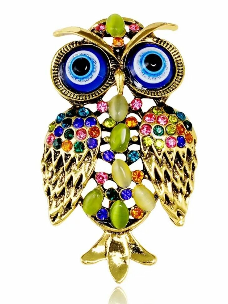 Брошь, стразы