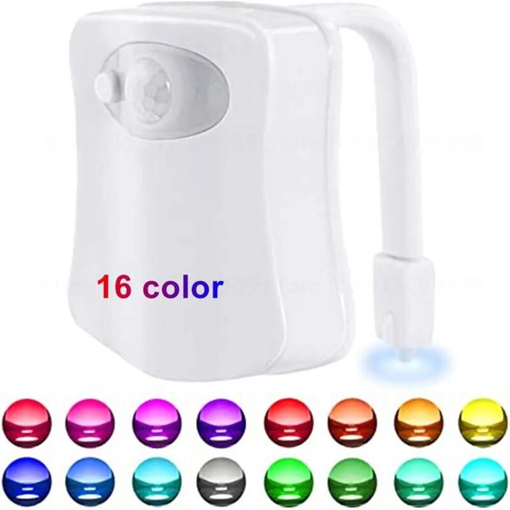 Ночник для унитаза Gorlghy 16 цветов 2pcs