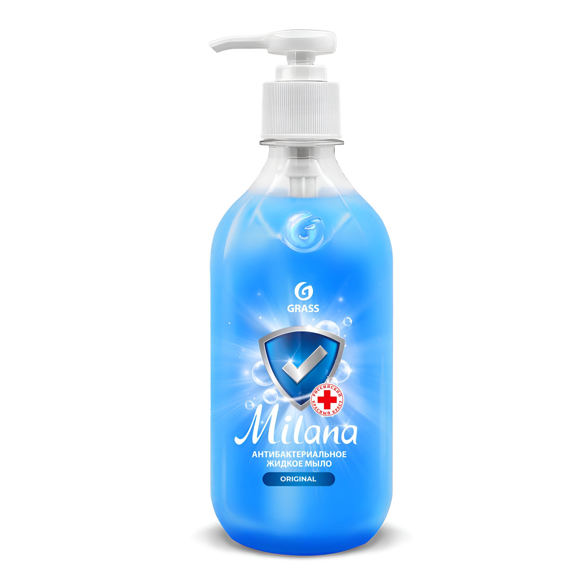 Жидкое мыло "GRASS" Milana Original, антибактериальное, банка с дозатором 500 мл.