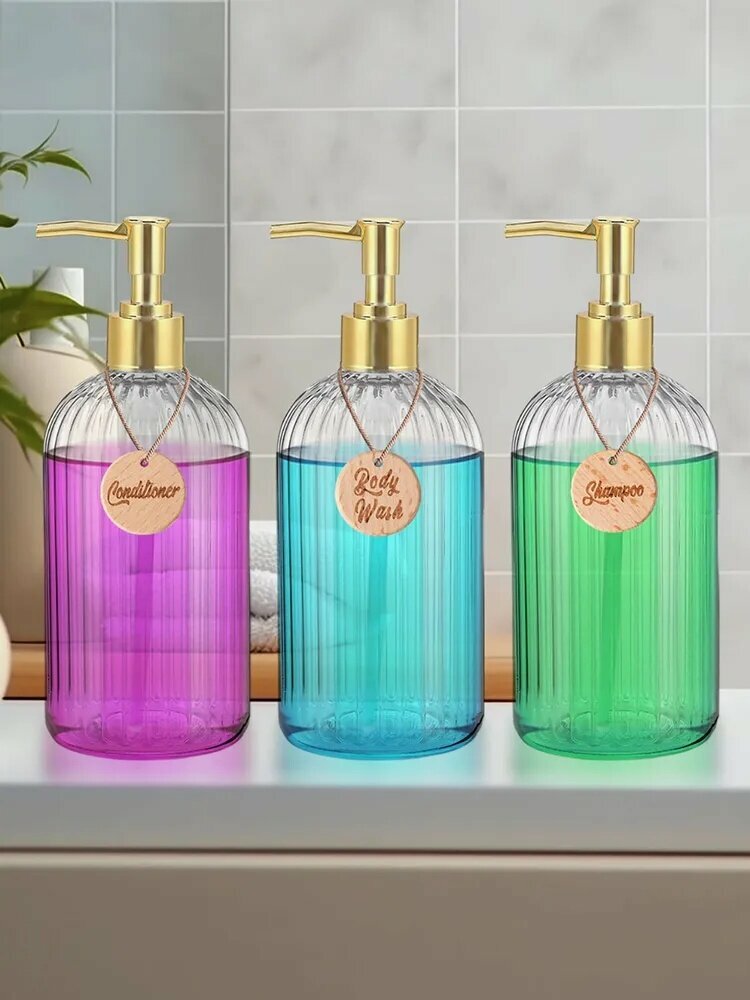 Дозатор для жидкого мыла механический 500 мл, 3 шт