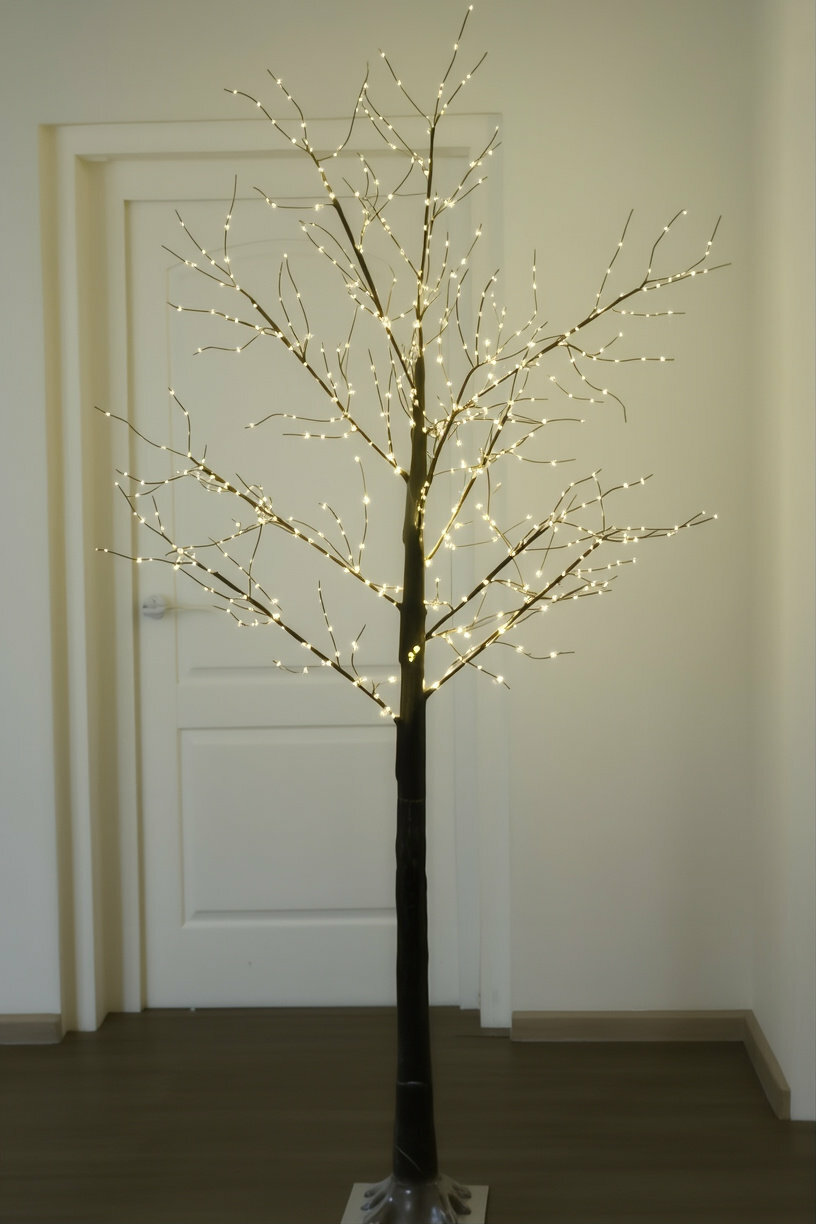 Декоративное светящееся дерево альмерия, 600 тёплых белых микро LED-огней, 180 см, уличное, Winter Deco 4070702