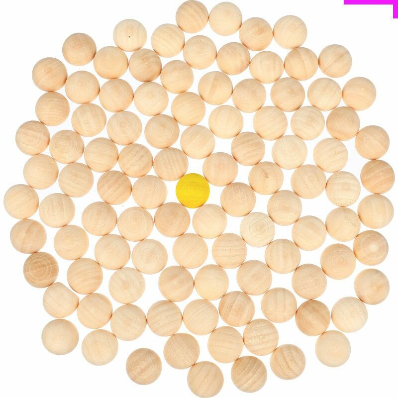Полусферические Деревянные Шары, 100 Шт, Для Рукоделия, Натуральные Цвета, 1.50X1.50X0.75 См, Натуральное Дерево