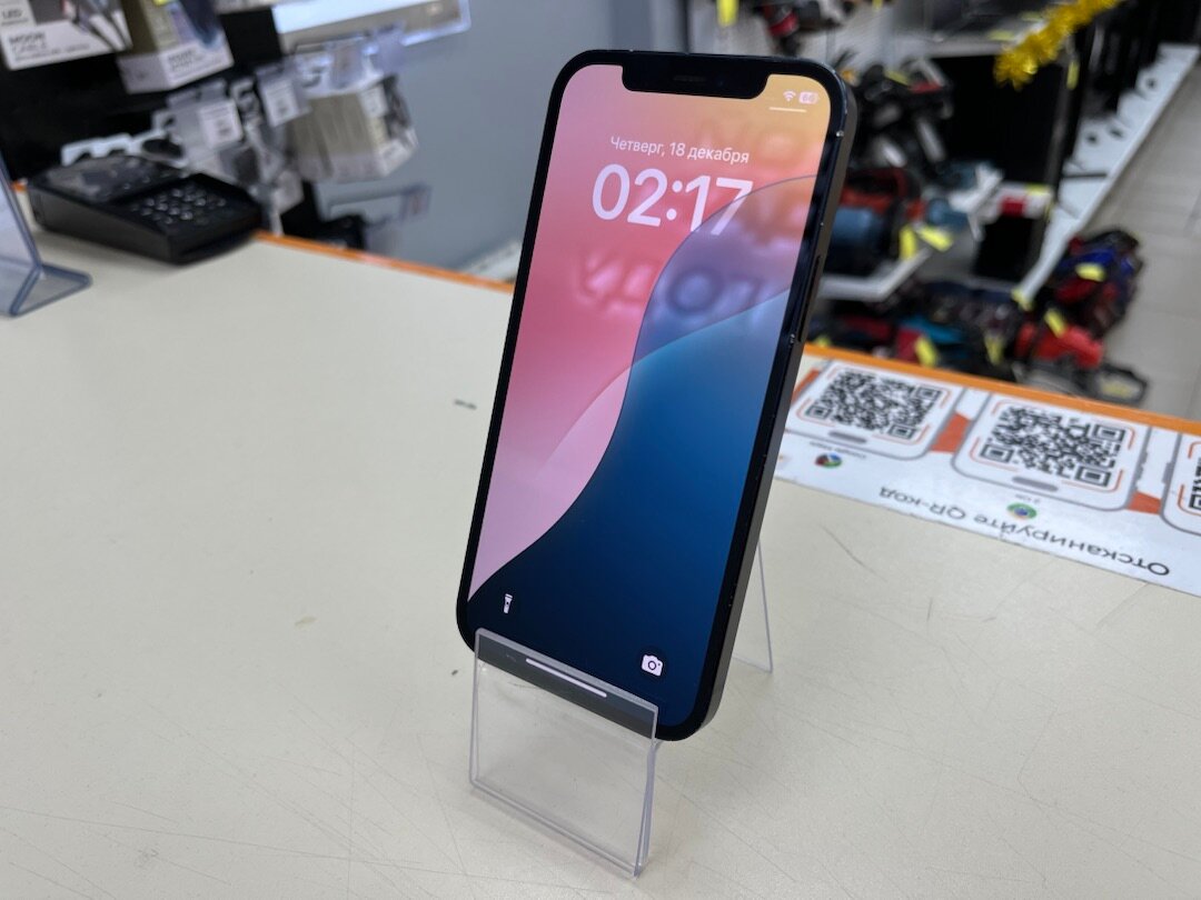 Apple Смартфон Apple iPhone 12 64GB (RU/A) (64 ГБ, Синий, 4 ГБ)