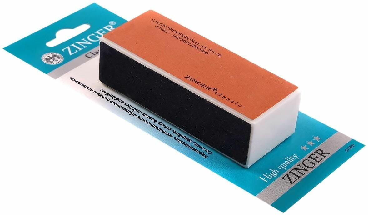 Zinger бафик полировочный для ногтей ВА-10 180/240/1200/3000