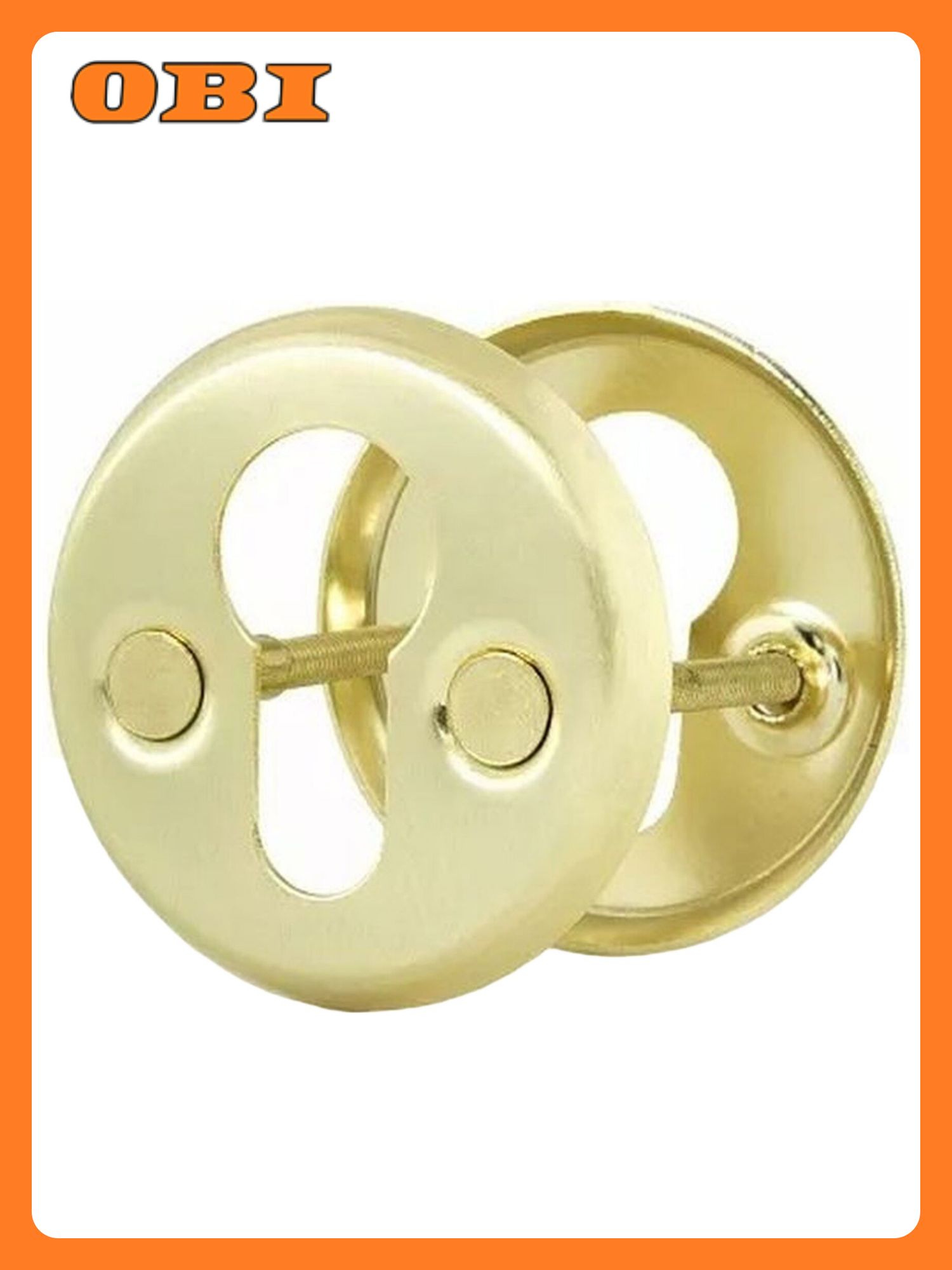 Накладка под цилиндр Фабрика Замков Е 002 SB, сталь, матовая, золотистая