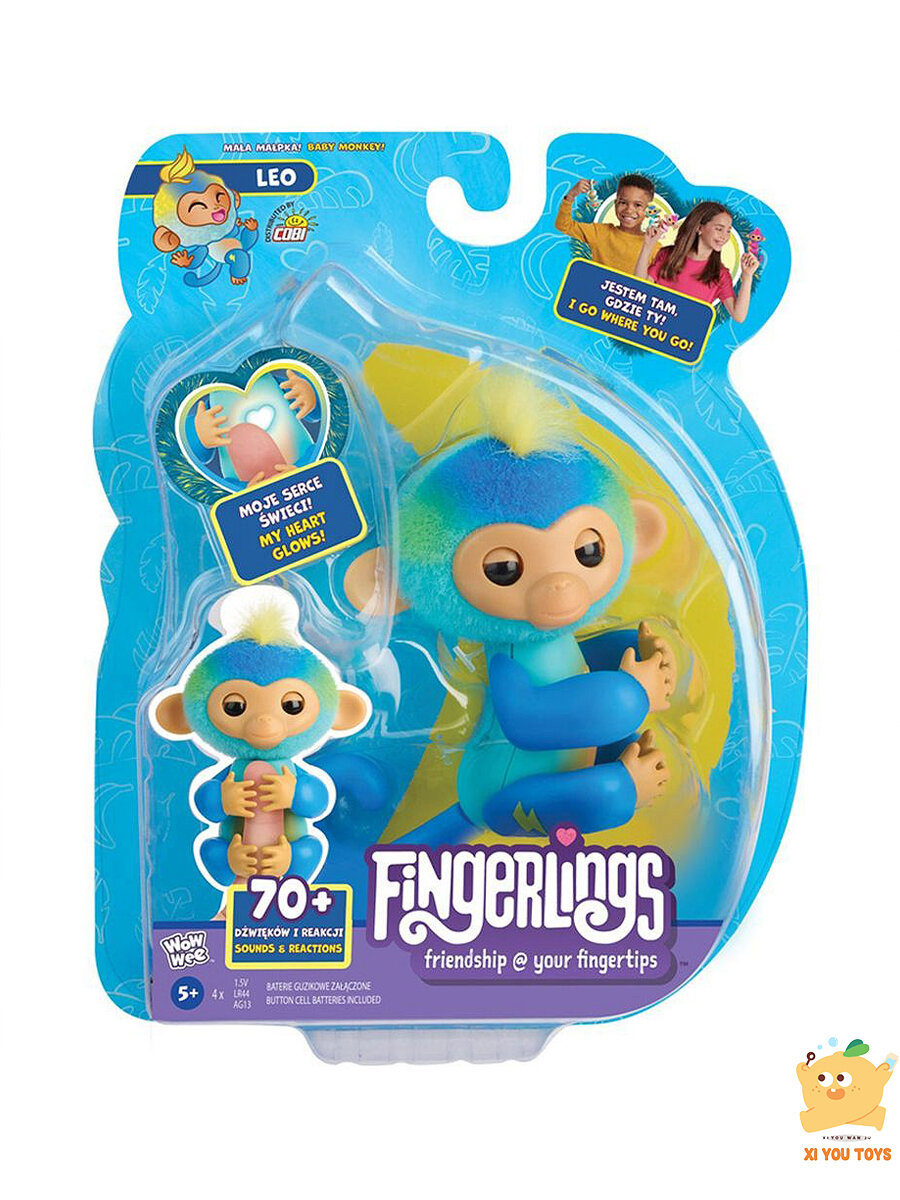 Fingerlings Wow Wee Leo / Интерактивная Игрушка Молодняк Leo Обезьяна Подходит Для Детей В Возрасте От 5 Лет И Старше.