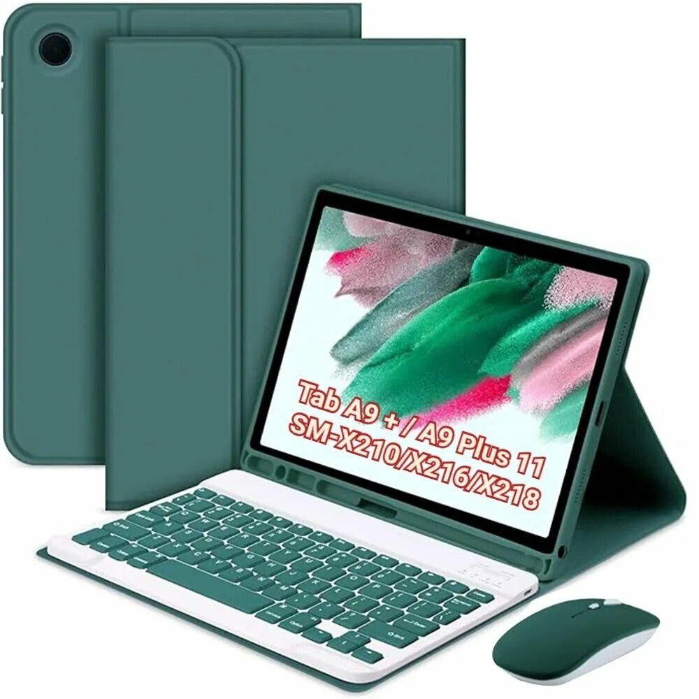 Чехол-клавиатура для Samsung Galaxy Tab A11 Plus 2025 / A9 Plus 11 дюймов 2023, Galaxy Tab A11+ / A9+, чехол со слотом для S Pen Щщ