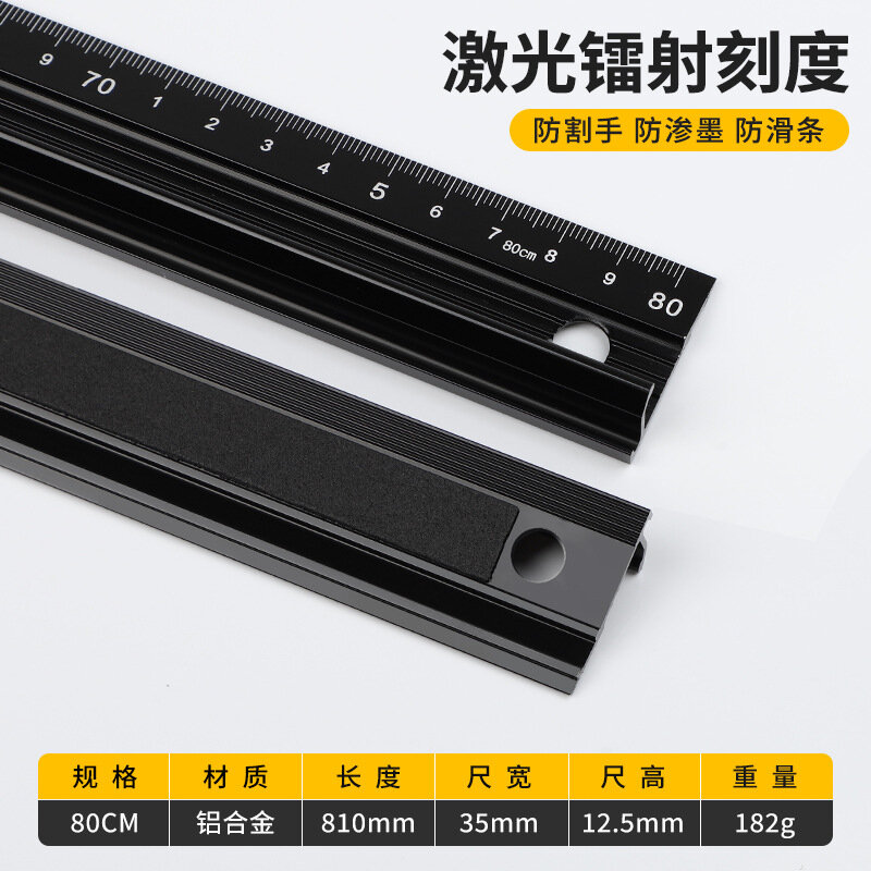 Алюминиевая защитная линейка для рекламы - антискользящая и устойчивая к порезам линейка для постеров и фото Модель