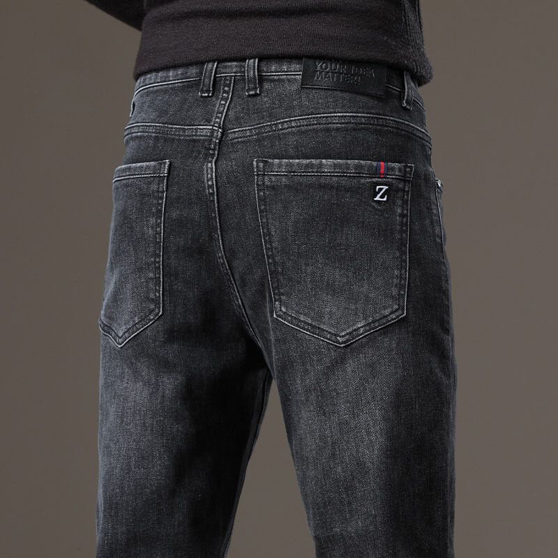 MON Джинсы Мужские Американские Винтажные Рваные Изношенные Свободные Прямые Деним, Размер_2XL