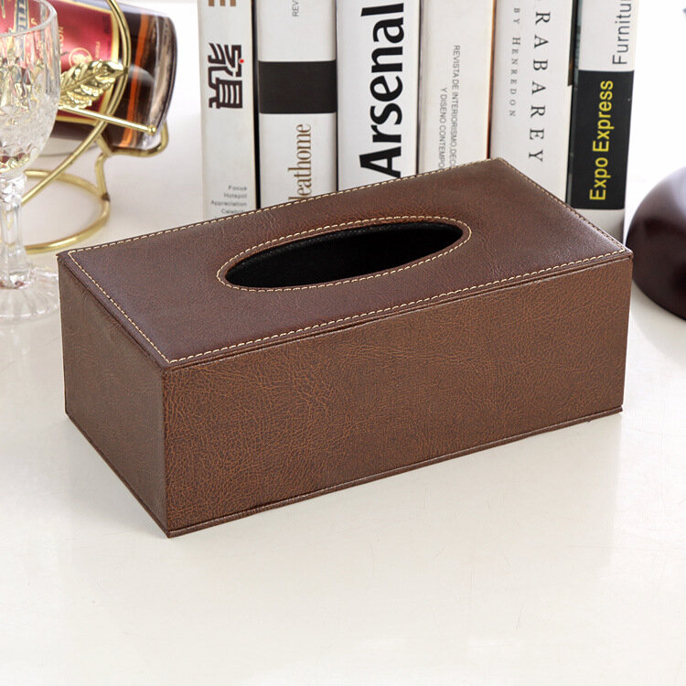 Креативная европейская кожаная коробка для полотенец PU бумажная коробка для ресторана бумажная коробка для рисовой
