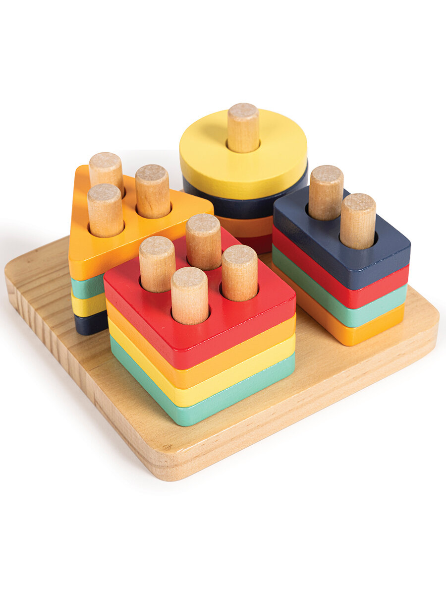 Головоломка Hape EurekaKids "Танграмм и Сортер", дерево, от 1.5 лет