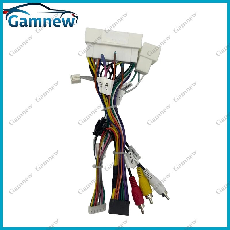 Автомобильный аудио 16-контактный DVD-плеер, адаптер кабеля питания с коробкой Canbus для Hyundai Encino IX35 KIA K3 K5, стереоразъем, жгут проводов