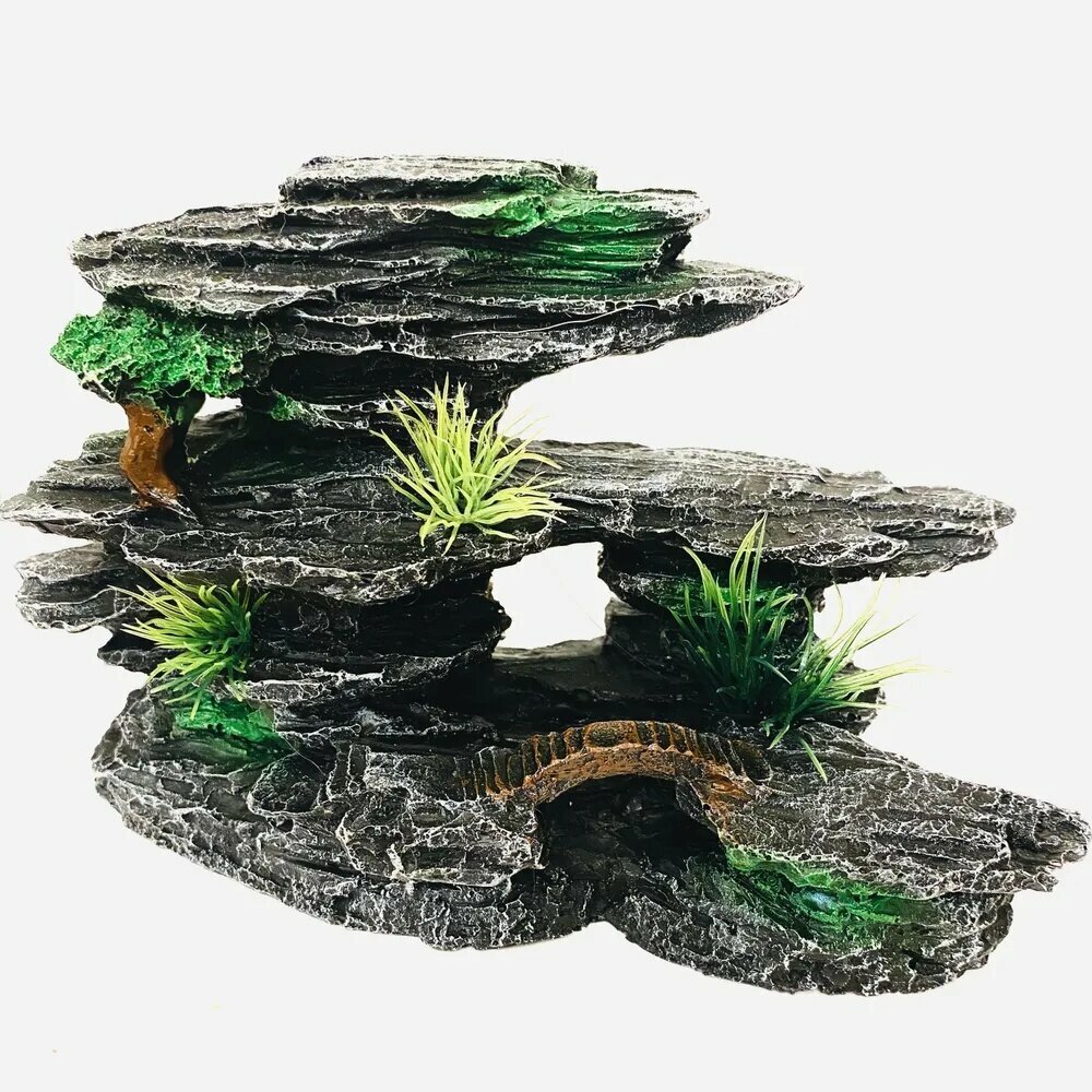 Декорация для аквариума рокарий грот Скала 21*7*11 см.