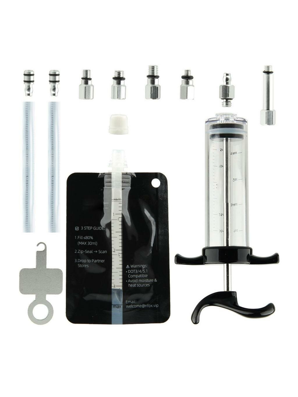 Универсальный набор для прокачки тормозов велосипеда