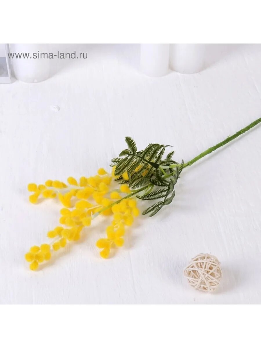 Искусственная Мимоза 40 см жёлтая — яркий акцент в интерьере