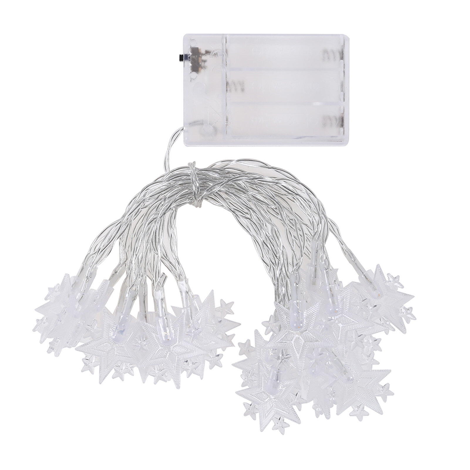 Лента фонарь звездная 3 метра 20 светодиодов питание от 3 батарейки AA гибкий дизайн теплый белый для дома вечеринка повседневное использование DIY украшение Рождество Thanksgiving подарок портативный