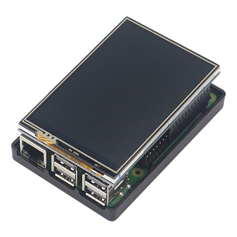 EITGZWAS для Raspberry Pi 3 Model B Plus 3,5-дюймовый TFT-дисплей с ЖК-дисплеем и новым корпусом из АБС-пластика для Raspberry Pi 3 (серый корпус)