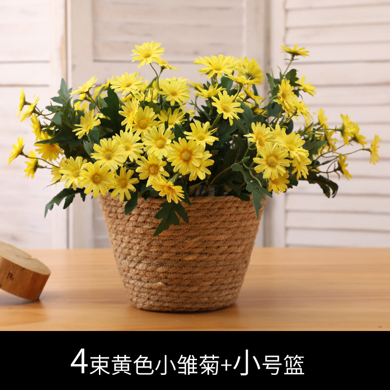 Маленький букет ромашек, искусственные цветы, шелковые цветы ромашки, центральное украшение для спальни и обеденного стола, флористическая композиция, реквизит для фотографии