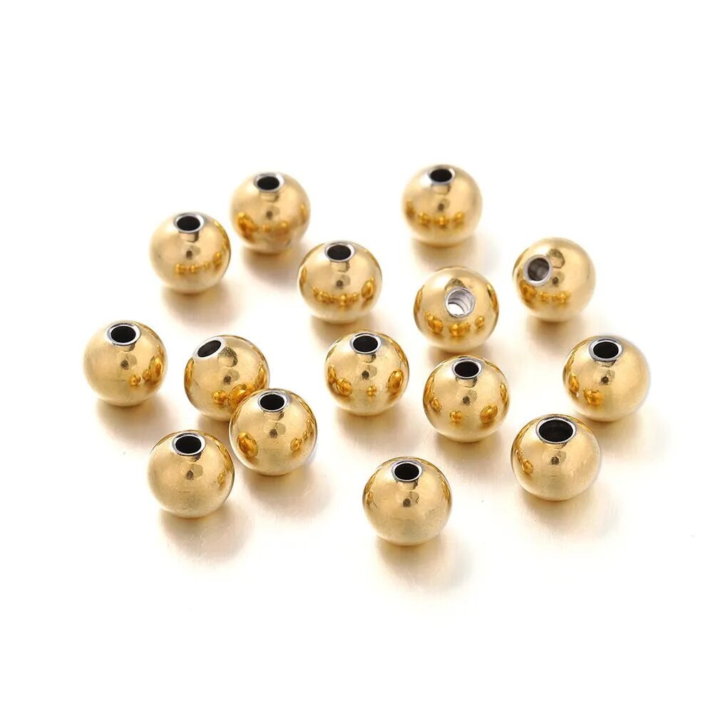 Бусины-Разделители Нержавеющая Сталь 3мм 100шт , цвет золотой