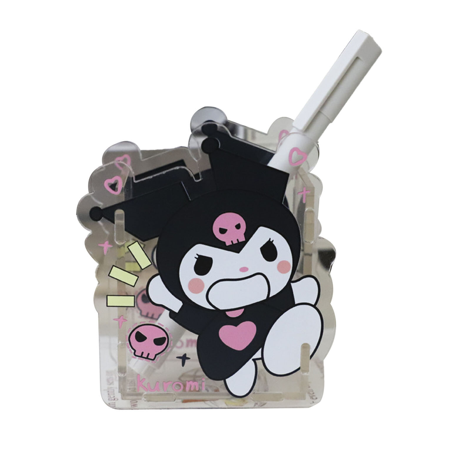 Держатель для карандашей, прозрачный акриловый, милый стиль, для поддержания порядка, удобный, для дома, тип 2