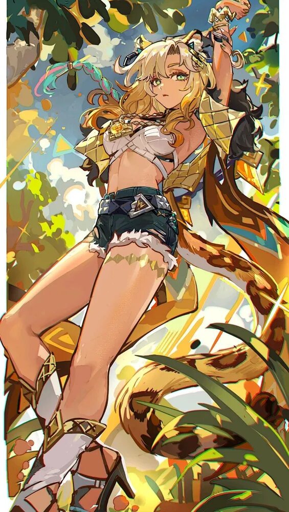 Алмазная Мозаика "Геншин Импакт" 40x50 См Алмазная Вышивка / Картина Стразами Подарков / Украшения