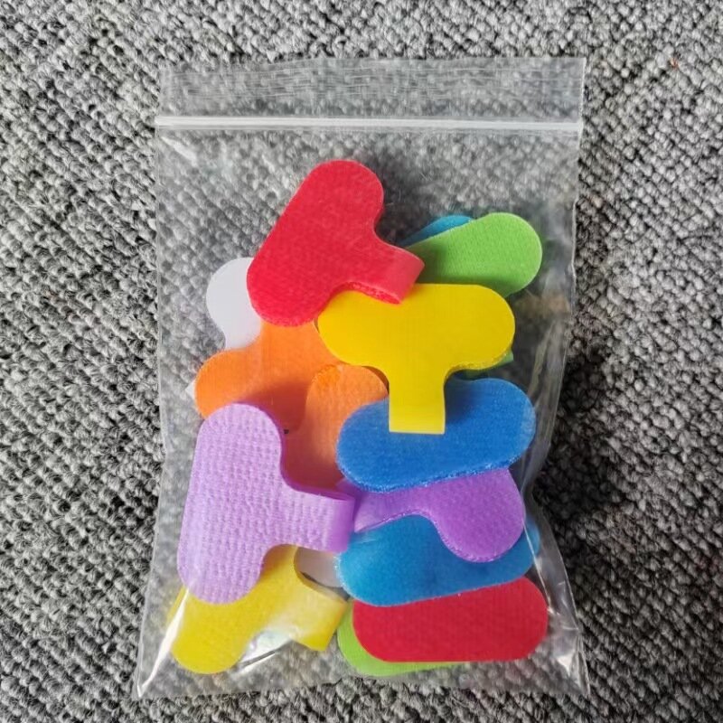 Этикетки для хранения кабелей, магическая лента, самоклеящиеся маркеры для классификации проводов, цветные, записываемые нейлоновые ленты с крючками и петлями