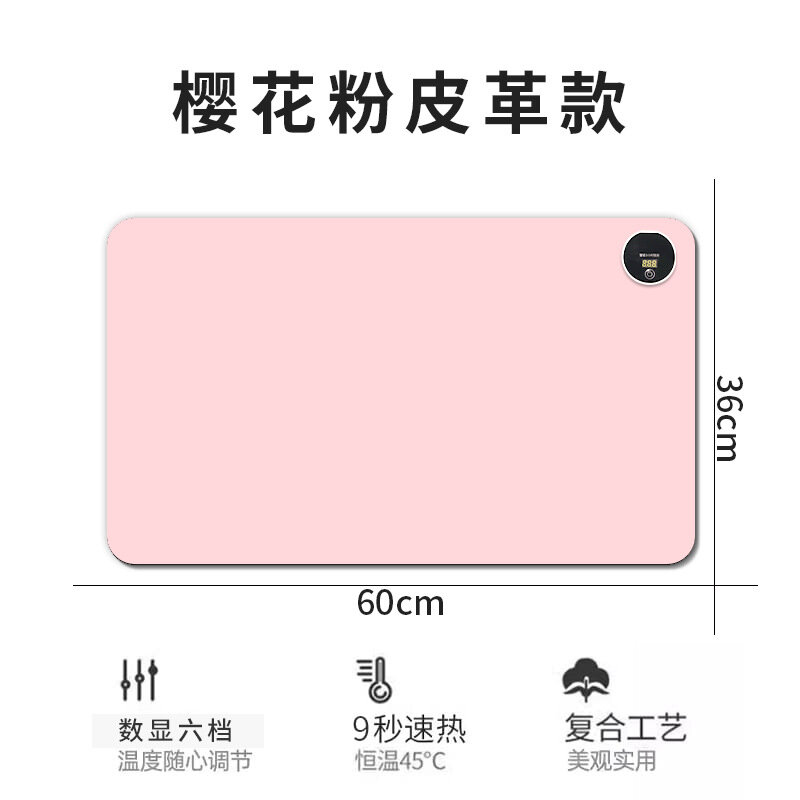 Нагреваемая мышь, коврик для стола с подогревом, интеллектуальный таймер постоянной температуры, офисный коврик из PU кожи, водонепроницаемый, подогреватель для рук, оптовая продажа