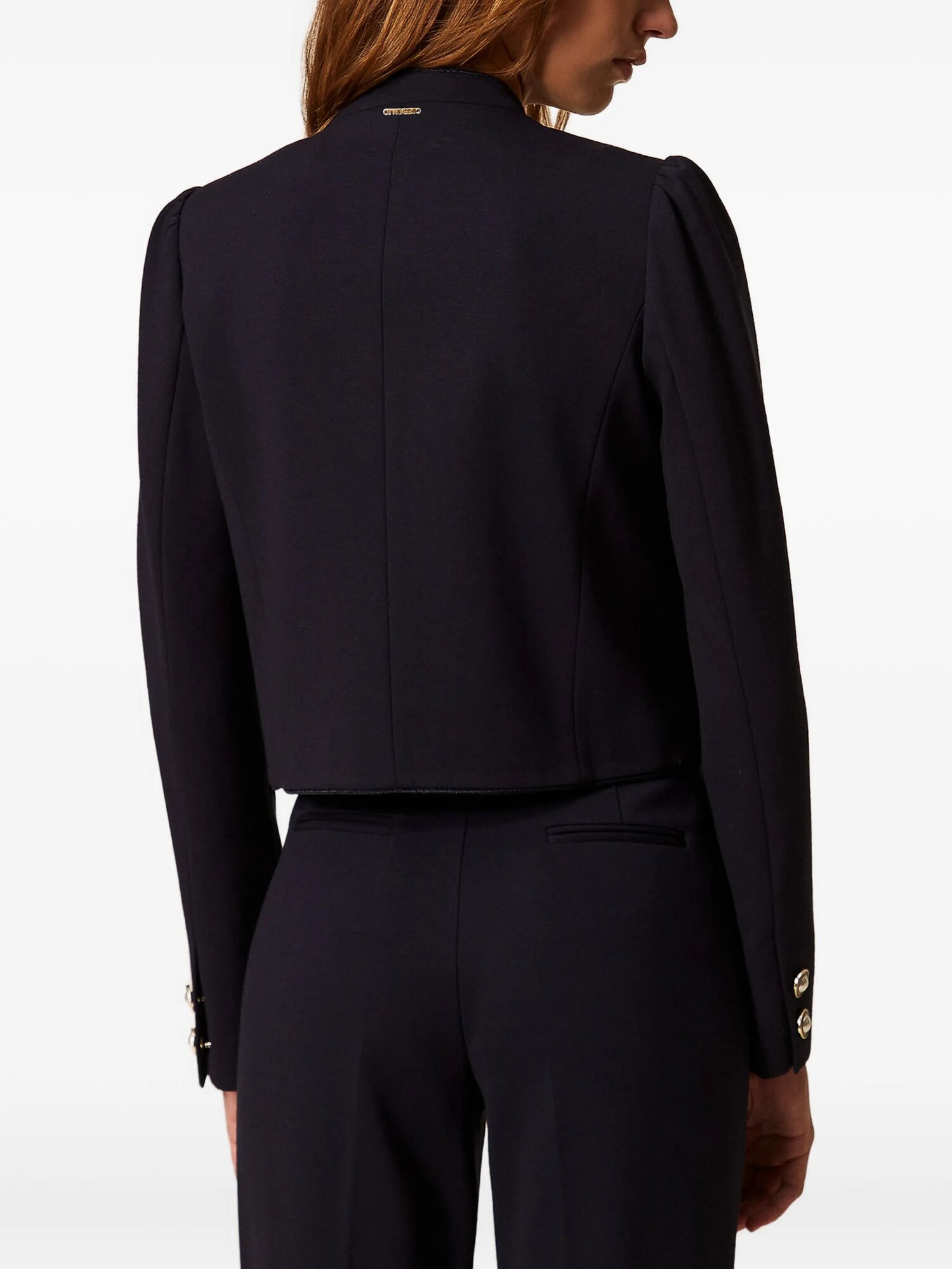 Куртка Twinset Milano Mandarin-collar decorative-button jacket, размер 46, blue — фото 1