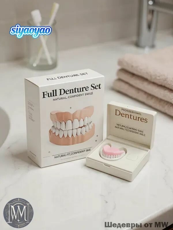 Виниры для зубов Perfect Veneers, с десной, силиконовые, накладные, верхние, нижние