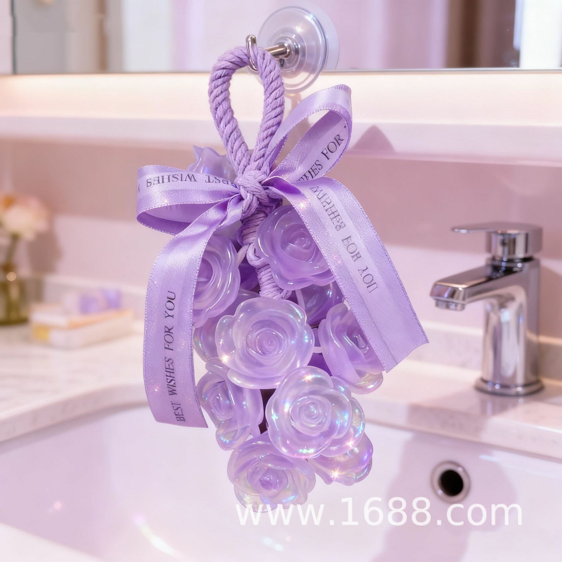 Новый кристальный розовый мыло, подарок на день рождения, декор для ванной, мыльная нить, креативный и веселый персонализированный сувенир