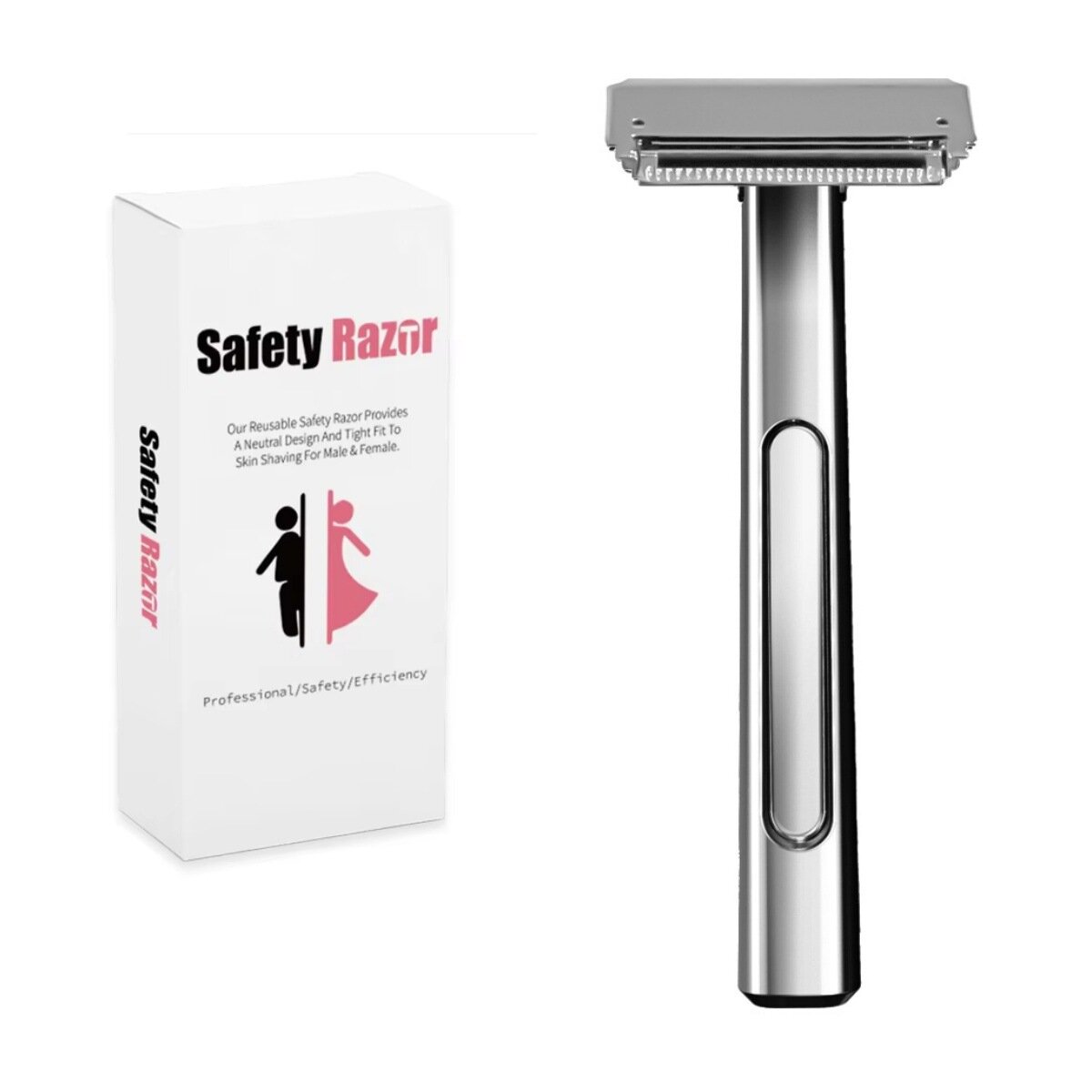 Горячая распродажа металлического держателя для бритвы с двойным слоем и полубритвой, ручная бритва с плавающим лезвием