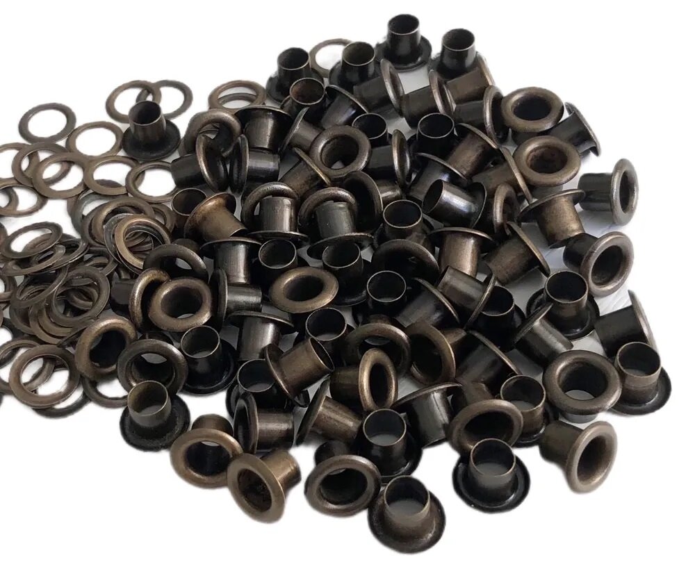 Люверсы New Star сталь №4 (Ø 6мм, h 6мм) цв. бронза уп. 100шт