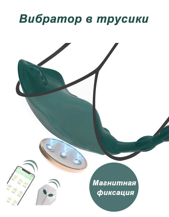 Вибратор женский, в трусики, с пультом и приложением, стимулятор клитора