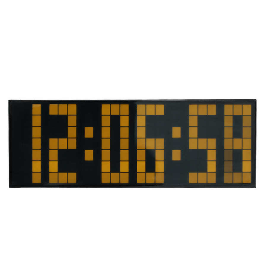 Электронные светодиодные часы Большие 4 6-значные Jumbo цифровой будильник календарь Snooze настенный настольный (желтый 6-значный)
