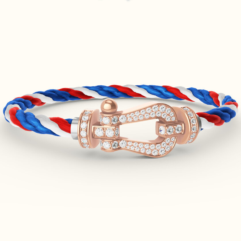 Браслет с пряжкой в виде подковы, красный шнур, парный стиль для мужчин и женщин, электропокрытие 18К розового золота, браслет на удачу по знаку зодиака, DIY