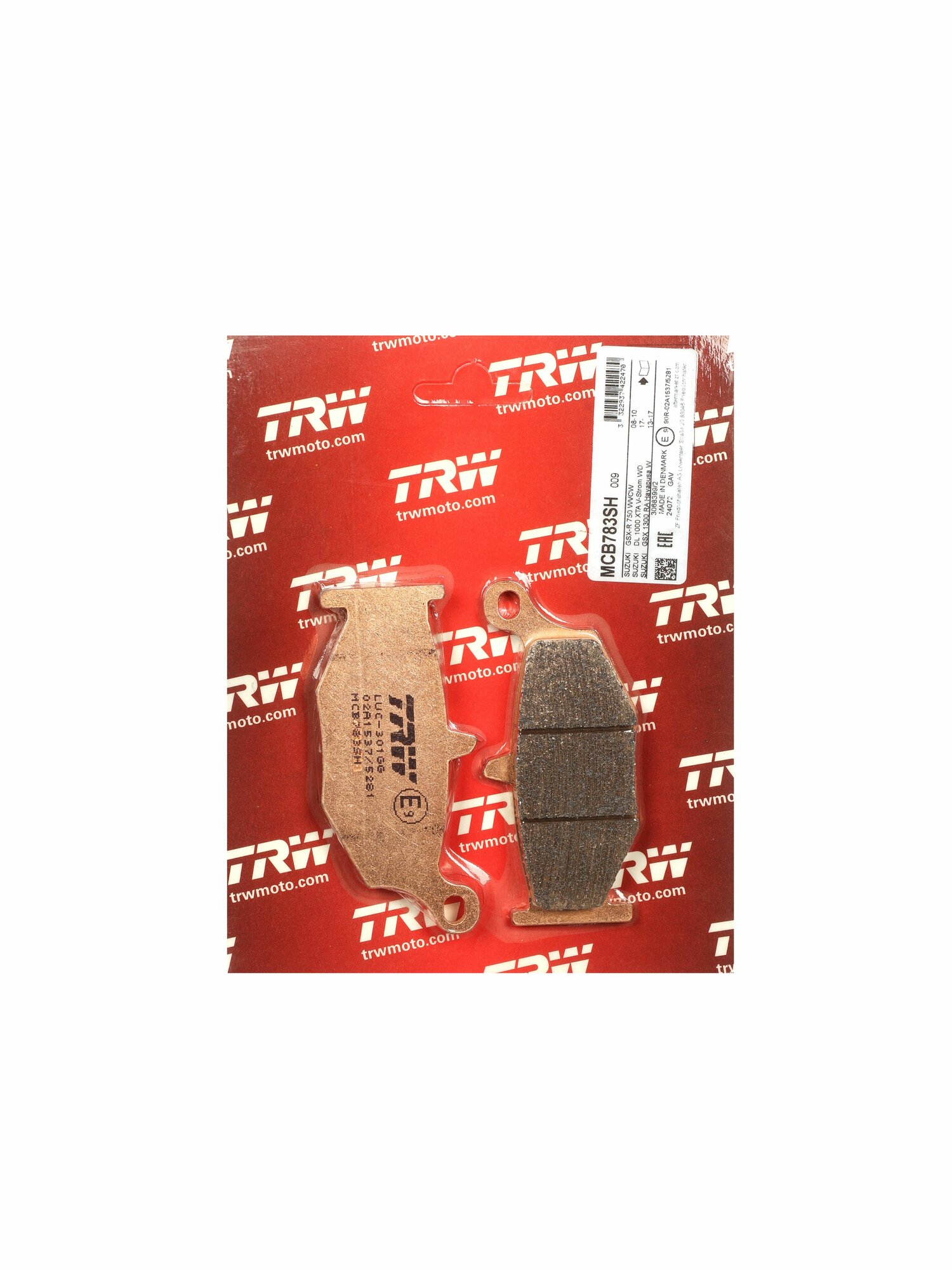 Колодки тормозные дисковые для мото задние TRW (MCB783SH)