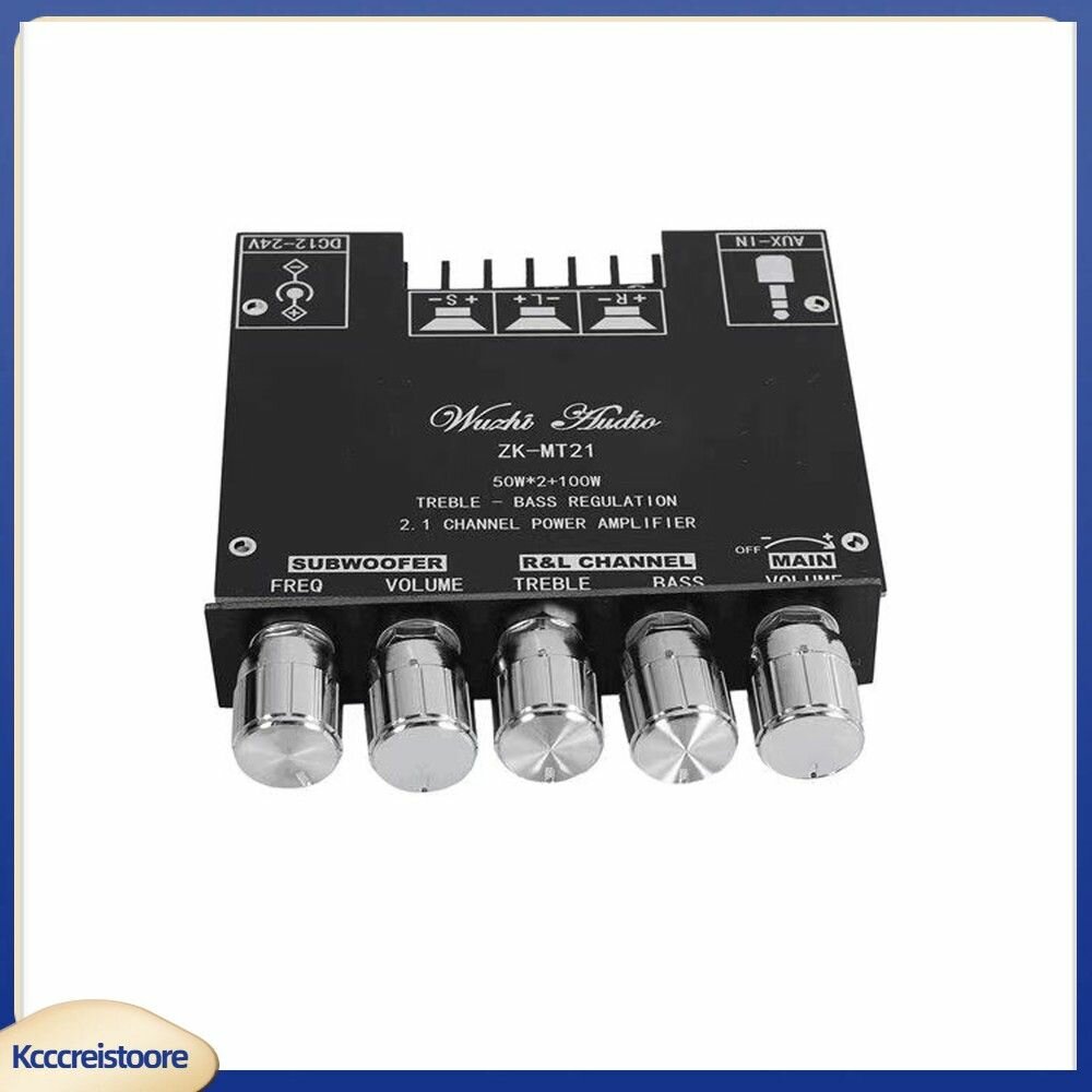 2.1-канальный модуль усилителя MT21, BT/AUX, цифровой, для динамиков 20-100 Вт