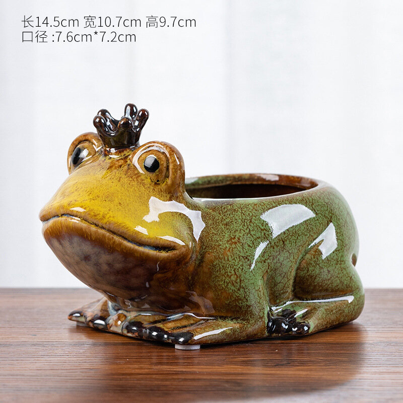Милый керамический горшок для цветов в виде маленького животного, оптовая продажа, керамический горшок для суккулентов с изменением цвета