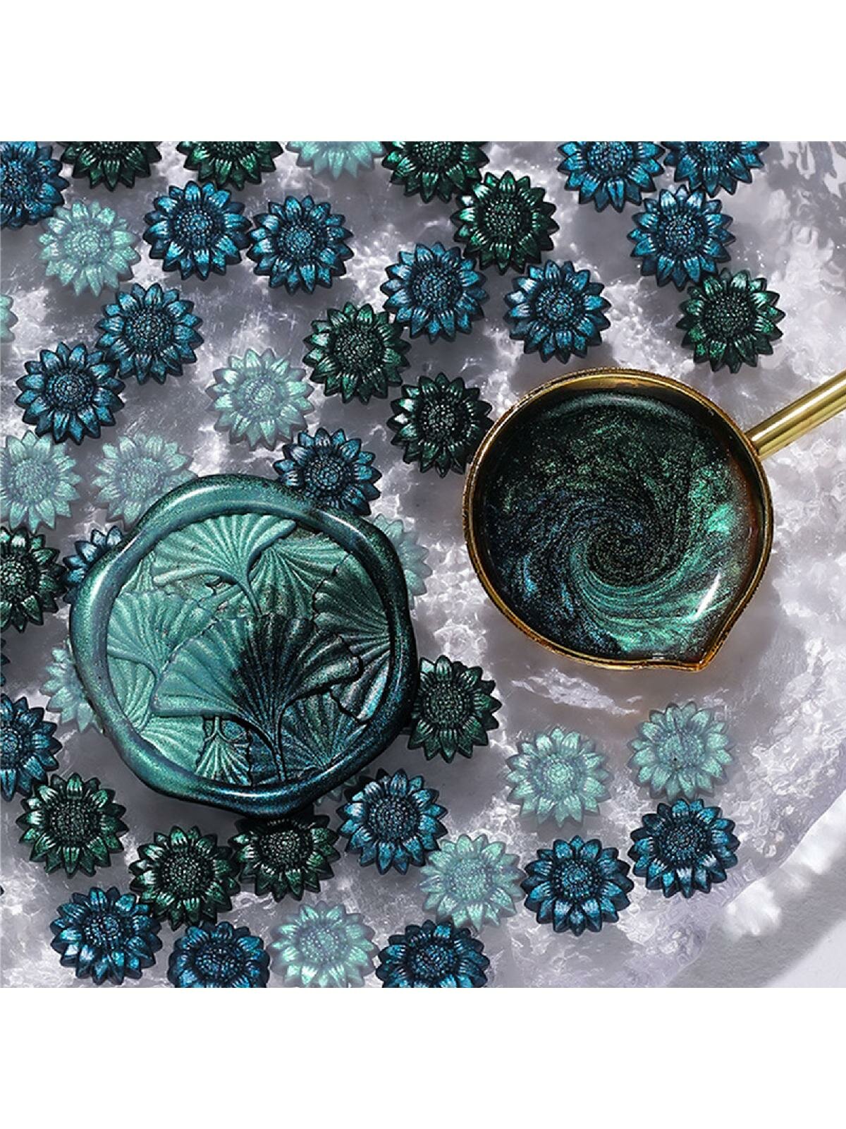 100ШТ Бусин сургуча в виде цветка для украшения конвертов с приглашениями