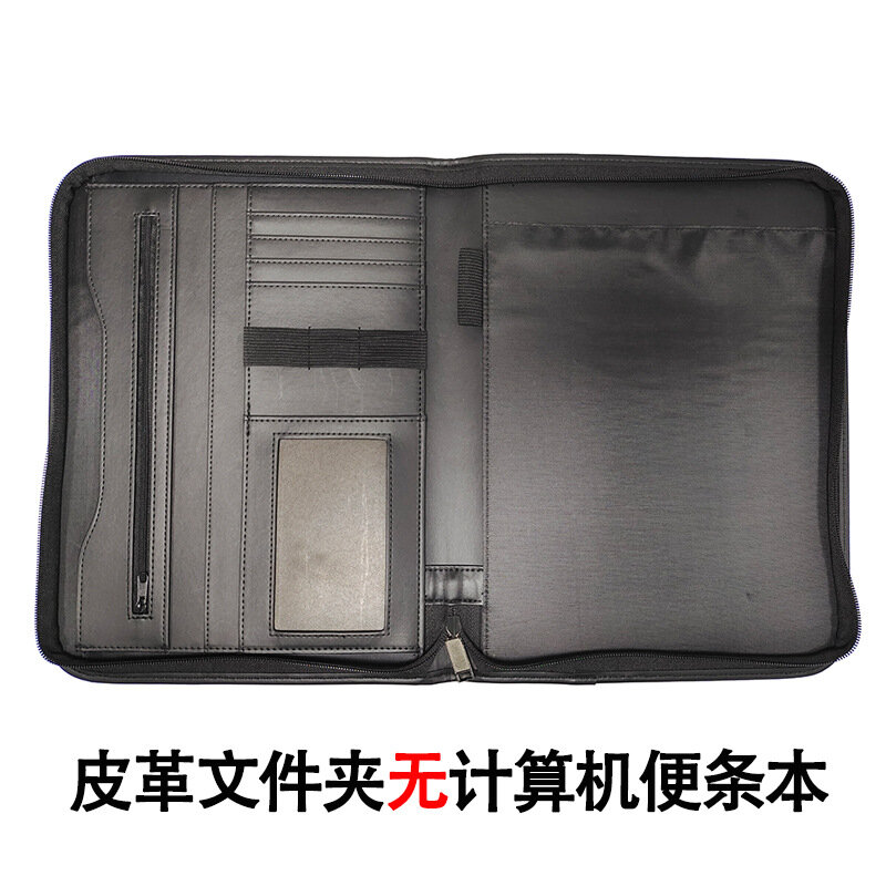 Папка для файлов A4 из PU кожи, папка для бизнес-менеджера с калькулятором, папка на молнии, офисные принадлежности, многофункциональная папка для файлов
