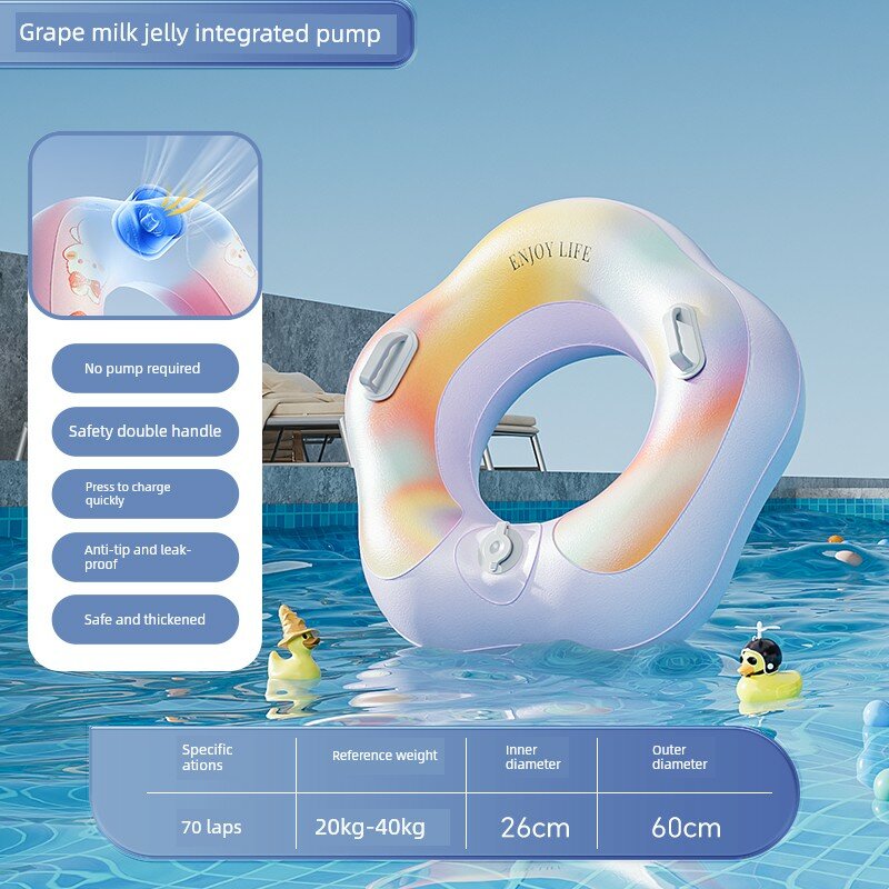 Swimming Ring for Adults and Children, Thickened Anti-Rollover Life-Saving Equipment for Men and Women,