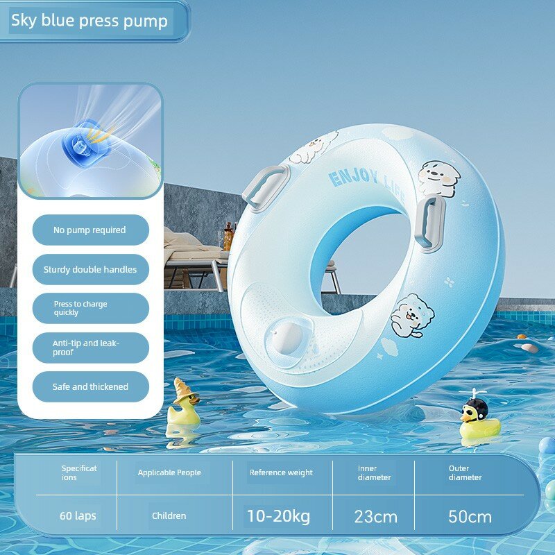 Swimming Ring for Adults and Children, Thickened Anti-Rollover Life-Saving Equipment for Men and Women,