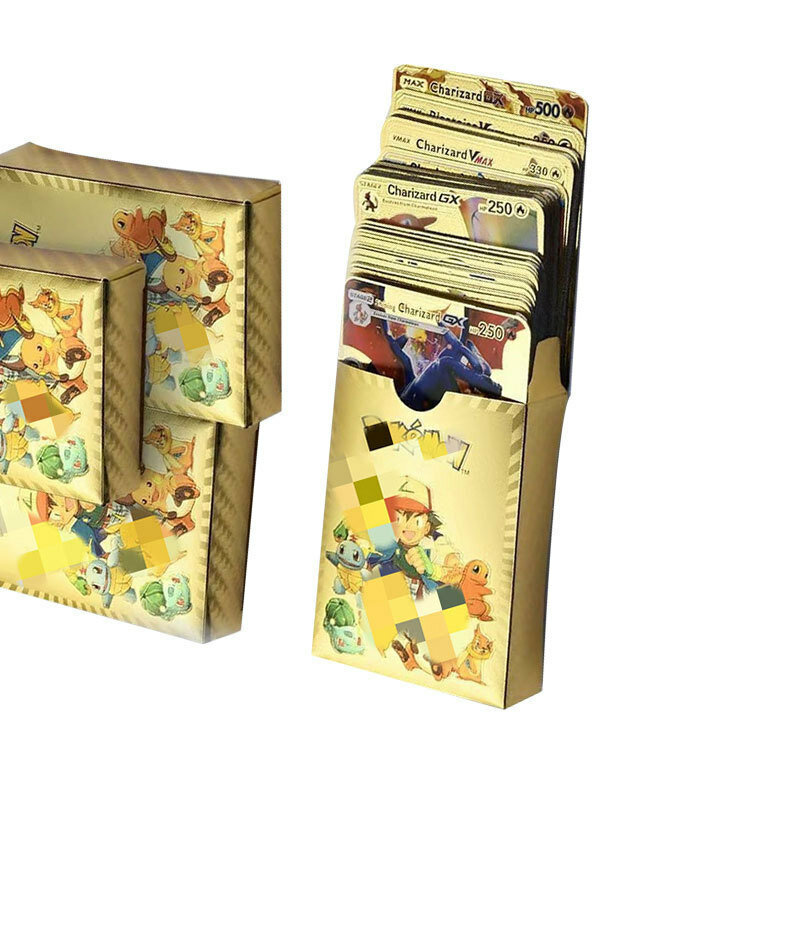 Официальный набор карт TCG Pokemon с золотым фольгой, 55 карт, английская версия, коллекционные карты для игры