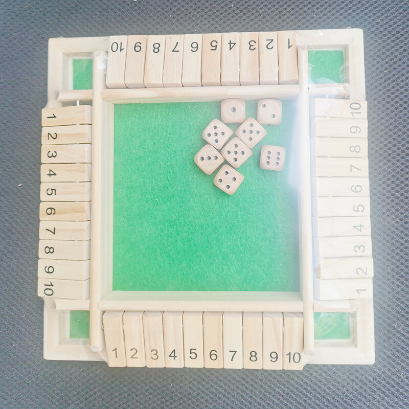 Двусторонняя цифровая карточная игра с четырьмя сторонами, развивающая игра для родителей и детей, деревянная