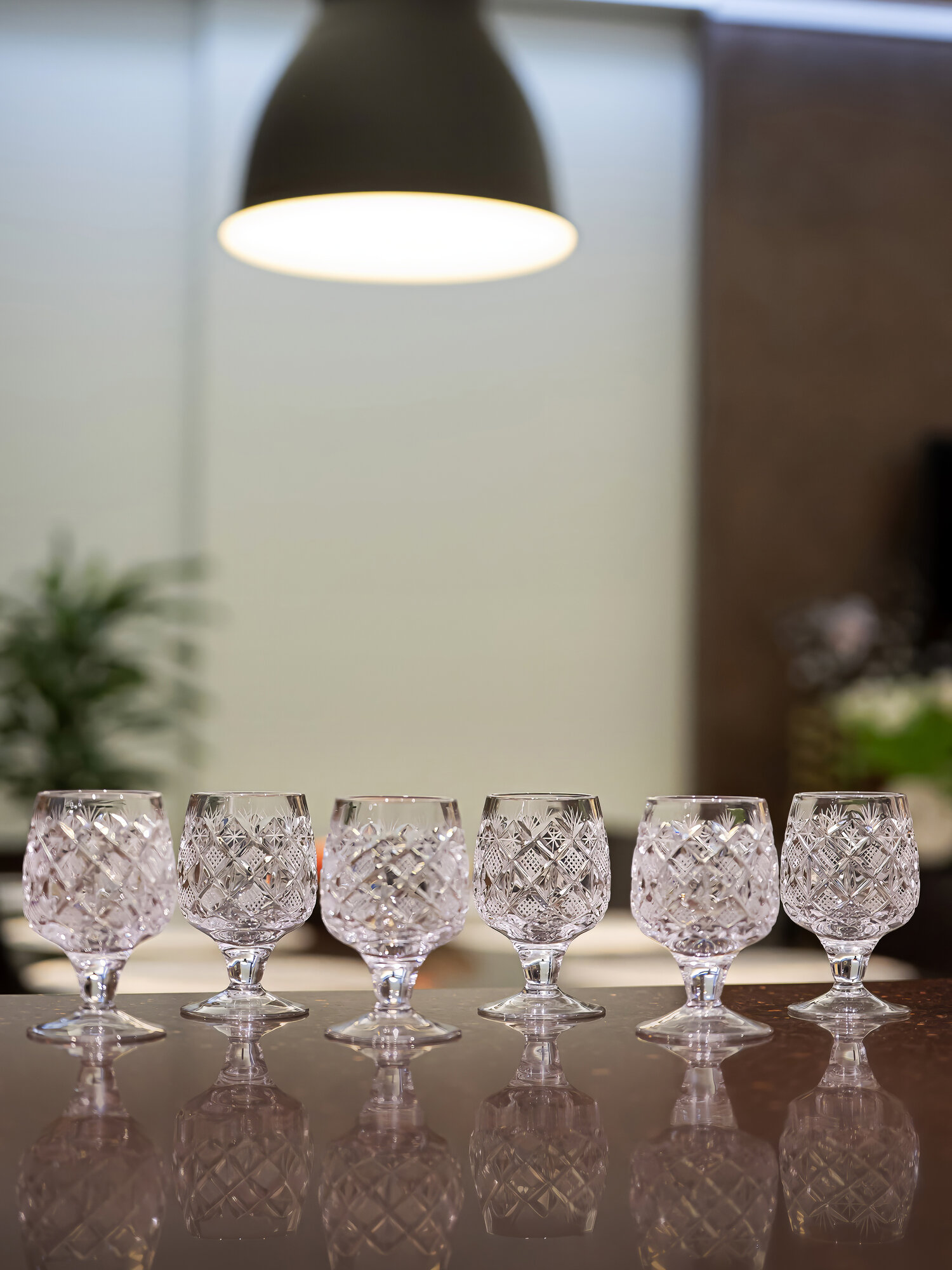 Хрустальные рюмки на ножке для водки / ликера / коньяка, объем 50 мл, набор 6 шт, Неман 900/103, 5290/50гр