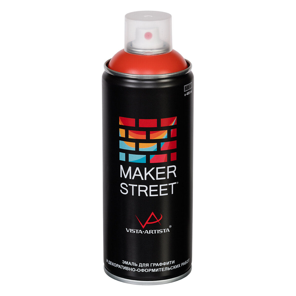 MAKERSTREET краска эмаль для граффити и декоративно-оформительских работ, аэрозоль 400 мл, 207 Китайский красный, MS400