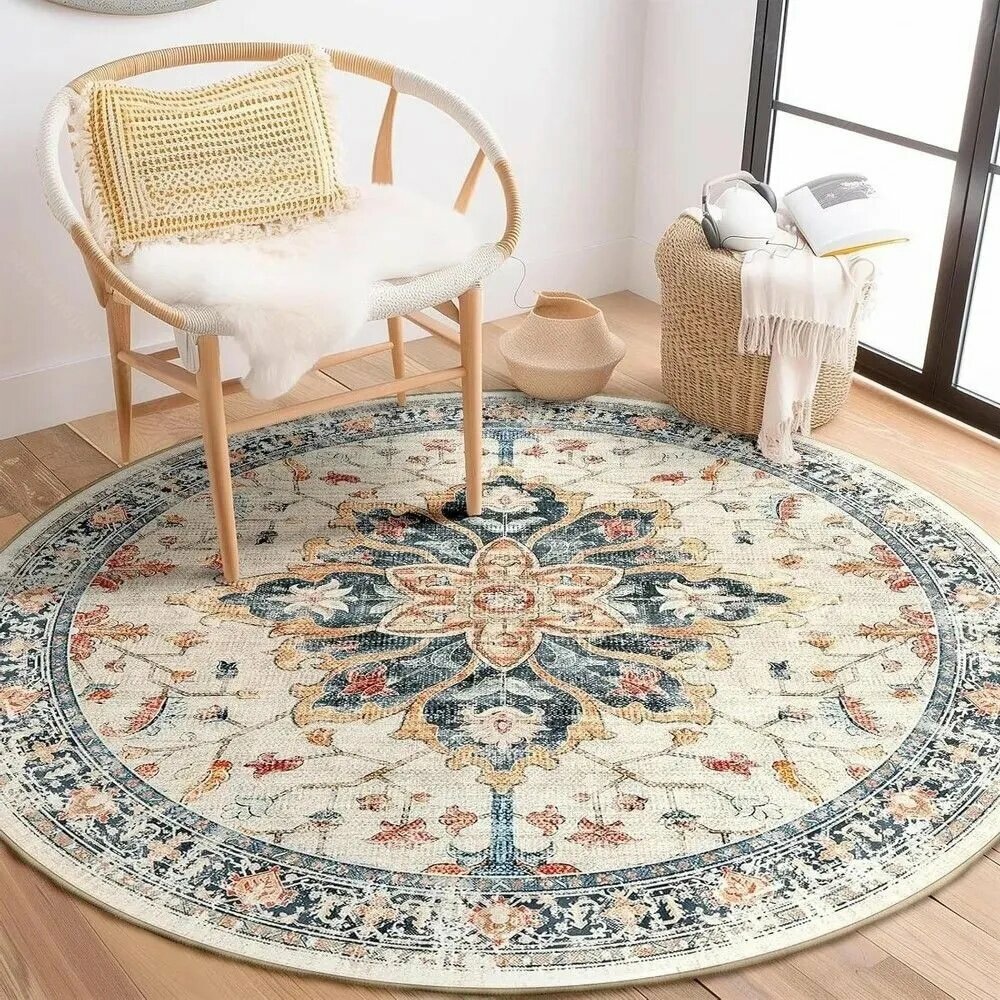 Ковер 1.5x1.5м, ковер на пол круглый, гостиную, детскую, детский игровой ковер 150x150 см