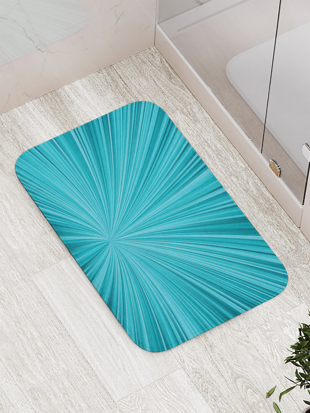 Коврик для ванной комнаты, туалета "Иллюзорный тоннель" противоскользящий, 52х77 см, JoyArty