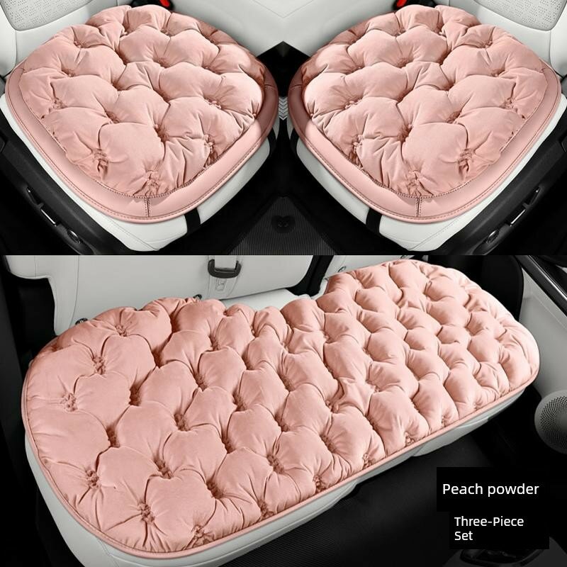 Новая зимняя плюшевая теплая подушка-накидка на автомобильное сиденье 2025 года, утолщенная меховая накидка-полушапка